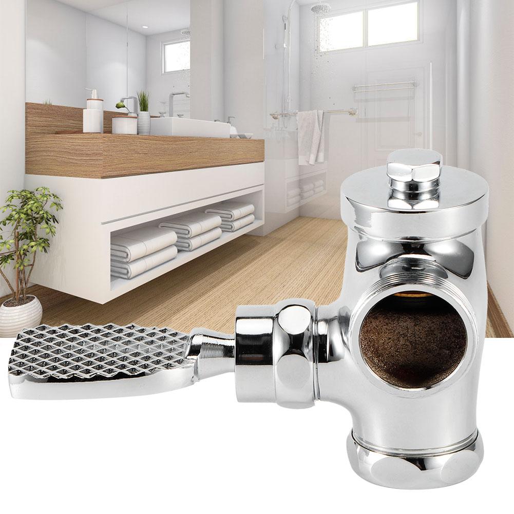 Buy G1in Foot Pressing Type Flush Valve Pedal Toilet Delay Flushing ...