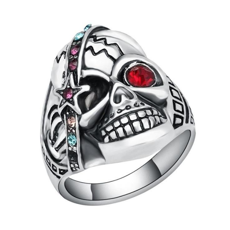 Buy Punk Skull Finger Ring Diamond Men Women Fashion Accessories ...