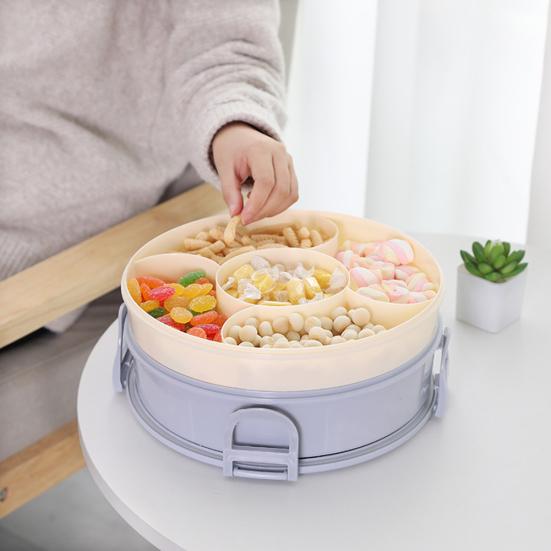 Buy Double-layer Snack Box Candy Tray Fruit Plate Food Storage ...