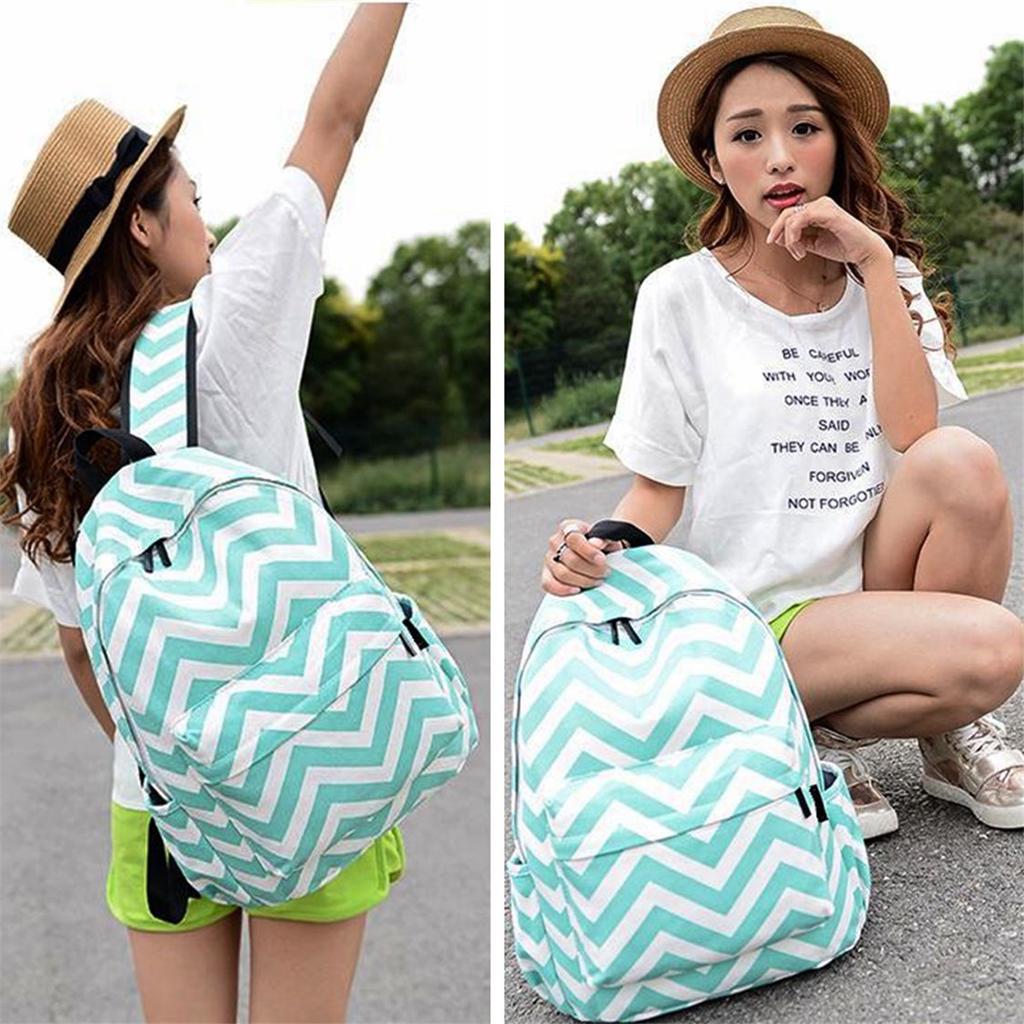 Buy 4 Color Girls Small Fresh Water Ripple Backpack Canvas Knapsack ...