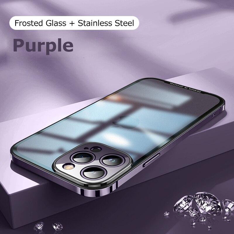 Buy Metal Phone Cases For iPhon 12 13 14 Plus Pro Max Stainless Steel ...