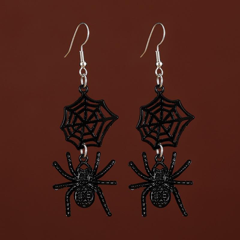 Gothic Black Spider Web Dark Spider Earrings Wedding Party Holiday Gift ...