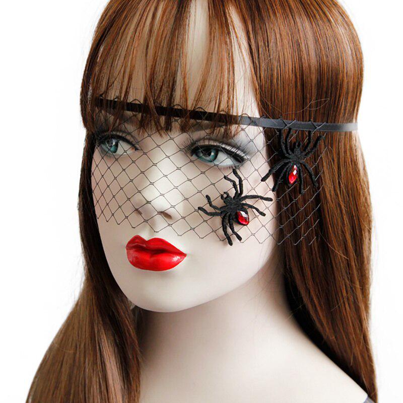 Buy Halloween Woman Masquerade Party Spider Princess Mask Cover Half ...