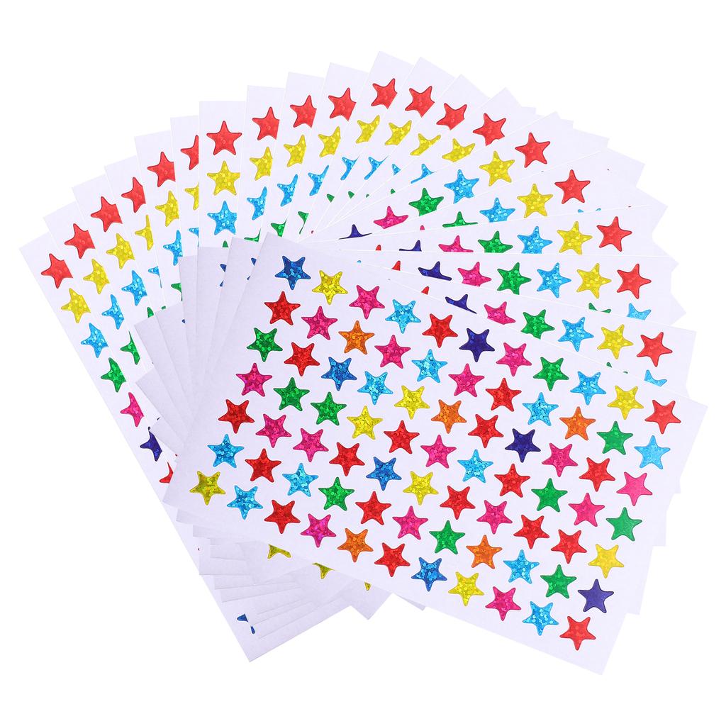 Buy 100 Sheets Star Shape Reward Sticker Adorable Scrapbook Diary ...