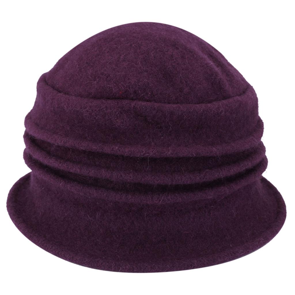 Buy Lady Women Butterfly Bowknot Wool Felt Bucket Hat Foldable Cloche ...