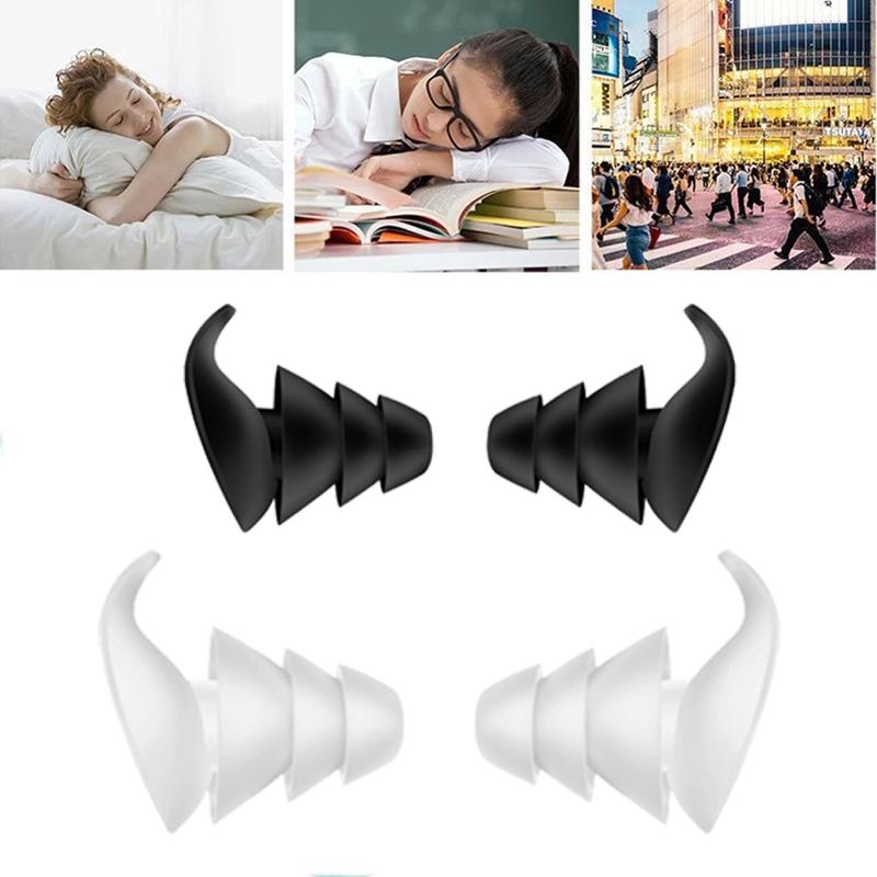1 Pair Earplugs Protective Ear Plugs Soft Silicone Waterproof Anti ...