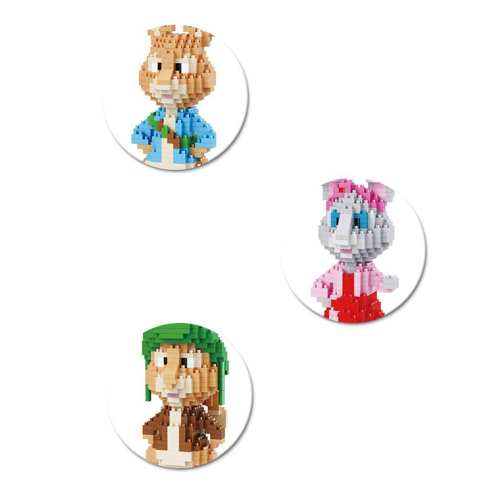 Rabbit Nanoblock Animal Building Blocks for Kids Mini Micro Diamond ...