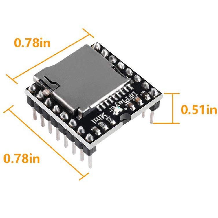 Satın alın 1PCS Mini MP3 Player Audio Module MP3 Voice Decode Board TF ...