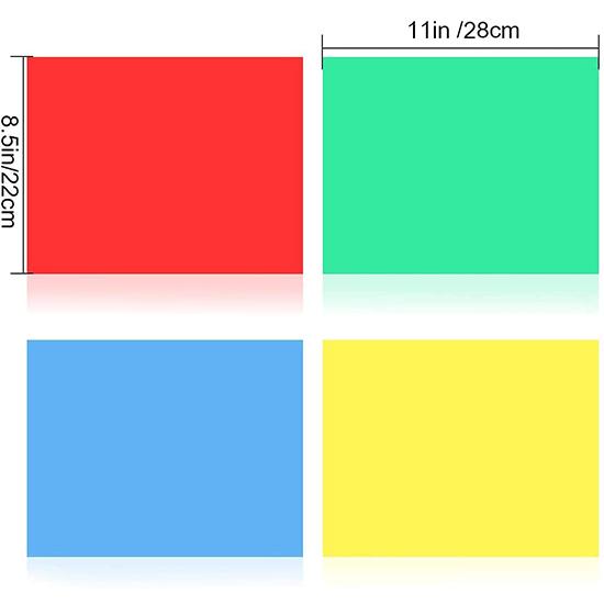 Buy 12pcs Gel Light Filter Color Correction Colored Overlays ...