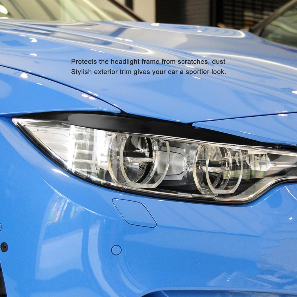 Buy Front Headlight Eyebrow Trim Headlamp Eyelid Cover Sticker Piano ...