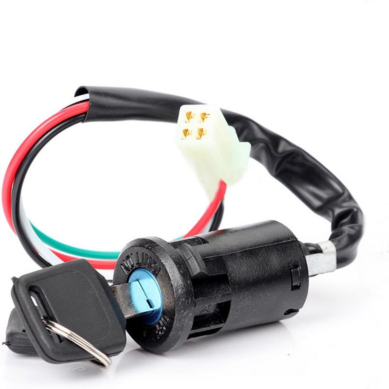 Buy 4 Wire Ignition Key Switch for 50 90 110 125cc ATV Beach Cars Go ...