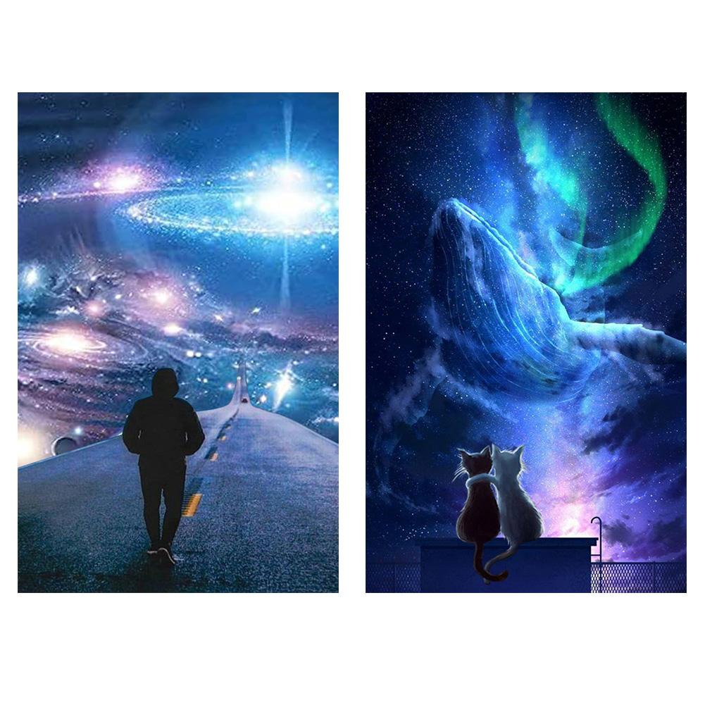 Cheap 5D Diamond Painting Kit DIY Starry Sky Full Round Drill Mosaic ...
