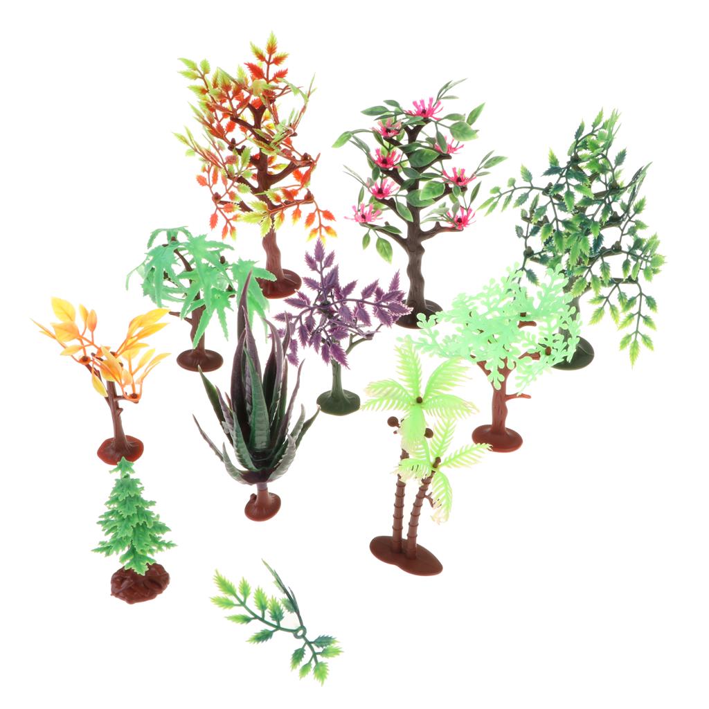 Buy 10pcsMixed Plastic Tree Models Action Figures Nature & Science ...