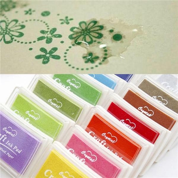 Buy 12pcs Multi-colored Giant Ink Pads Stamp Pads for DIY Craft DIY Ink ...