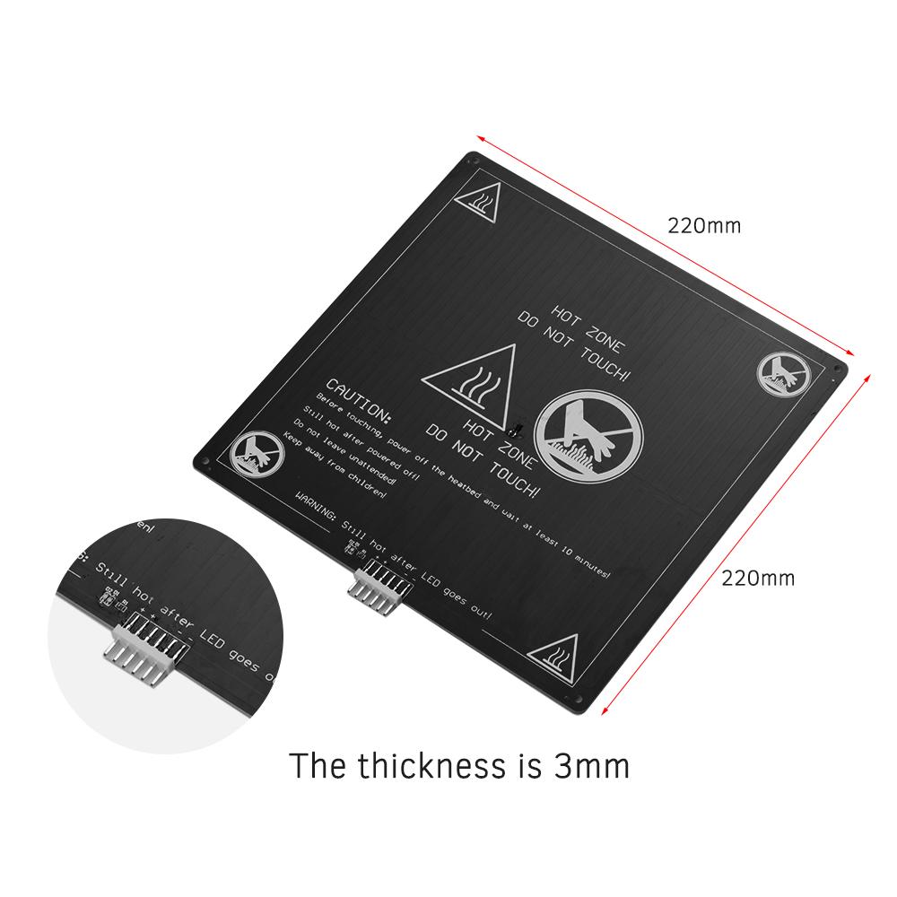 Buy Aibecy Aluminum Heated Bed 12V Hotbed 220*220*3mm with Wire Cable ...