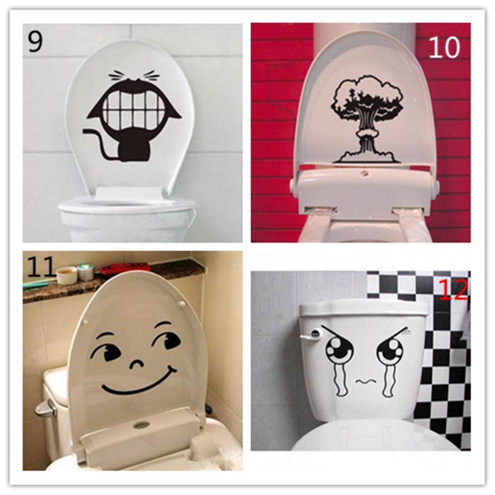Buy Funny Bathroom Toilet Sticker Cartoon Wall Sticker Art Mural ...