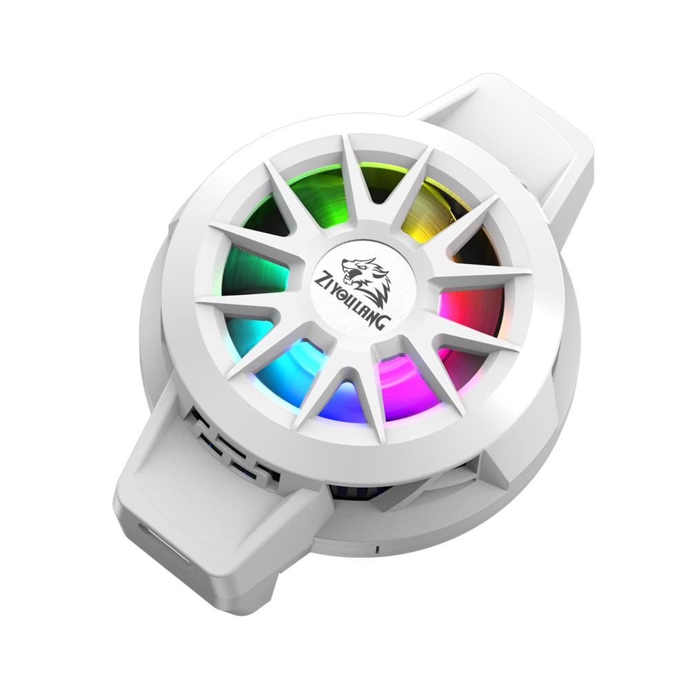 Buy Z1 Mobile Phone Cooler Fan Pad Heat Sink Radiator with RGB Light ...