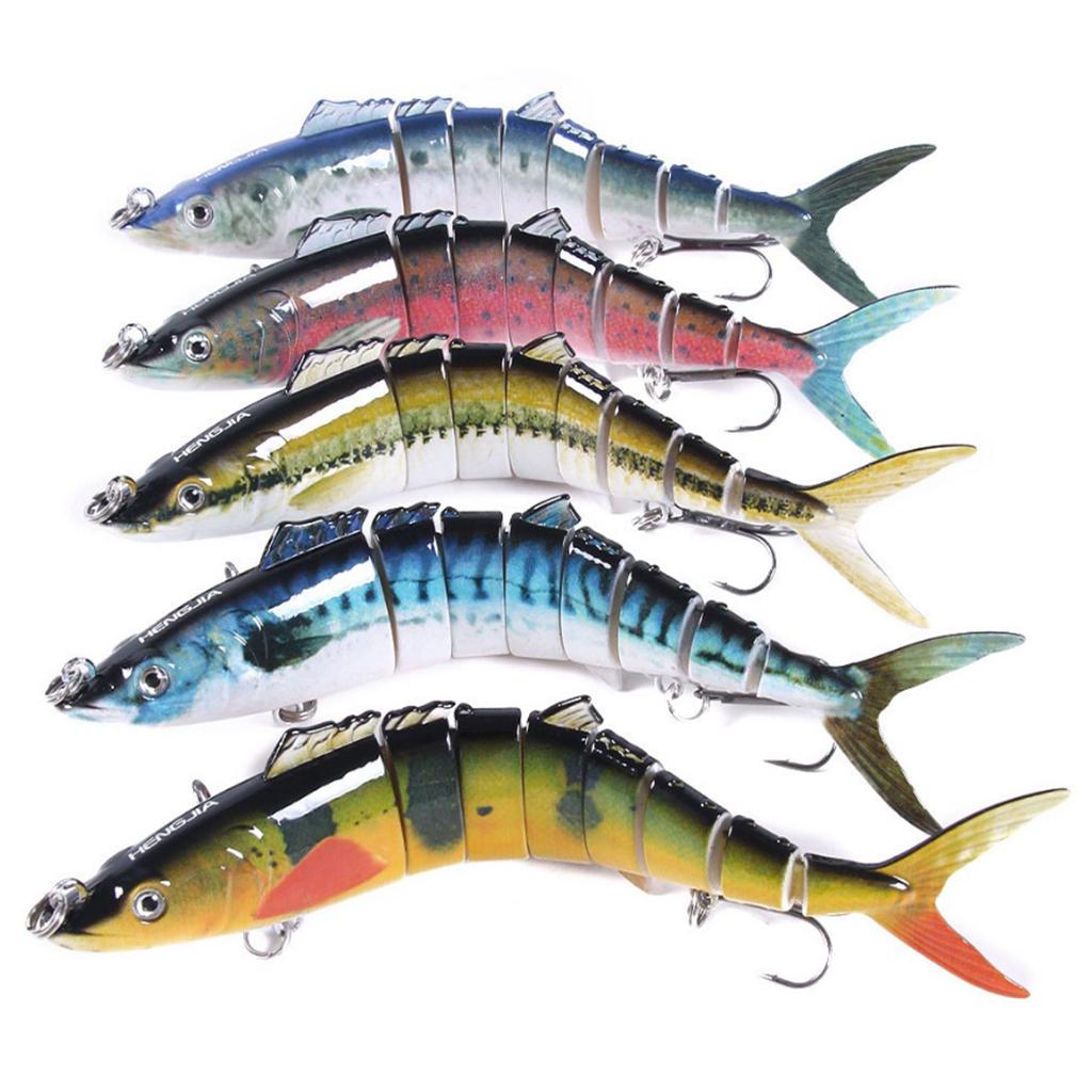 Buy 8 Segment Multi Jointed Fishing Lure Bionic Bait Eel Swimbait Blue ...