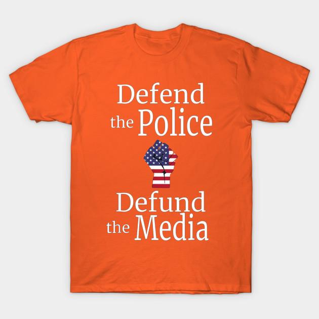Buy Men Premium Cotton Harajuku T Shirt Defund the Media Political ...