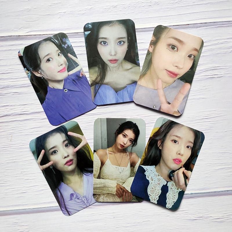 Cheap 6Pcs/Set Album LILAC Self Made Paper Card Photo IU Photocards ...