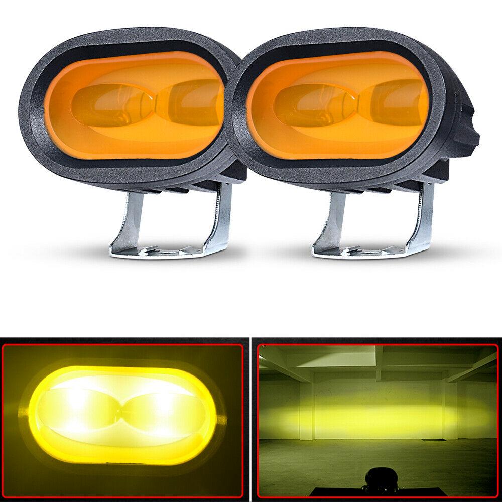 Buy 2pcs 20W LED Work Light Yellow Spot Driving Fog Lamp Offroad Truck ...