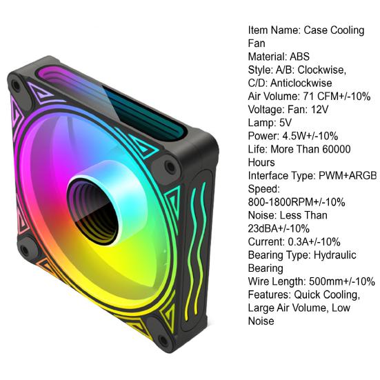 Купити Case Fan 5V ARGB Heat Dissipation Power Saving Convenient High ...
