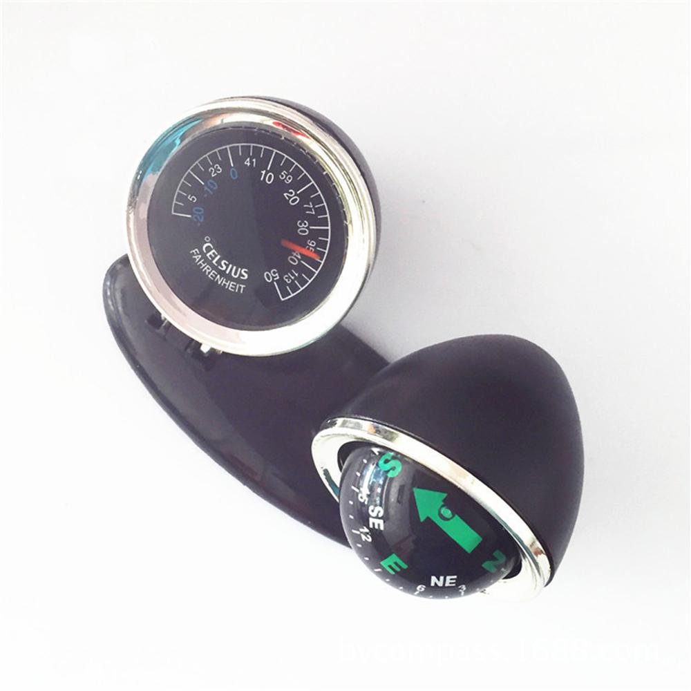 Buy 2 In 1 Guide Ball Car Compass Thermometer Car-styling Car Ornaments ...