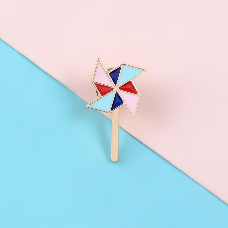 Buy Cute Mini Windmill Enamel Pin Cartoon Metal Lapel Pin Cute Badge ...