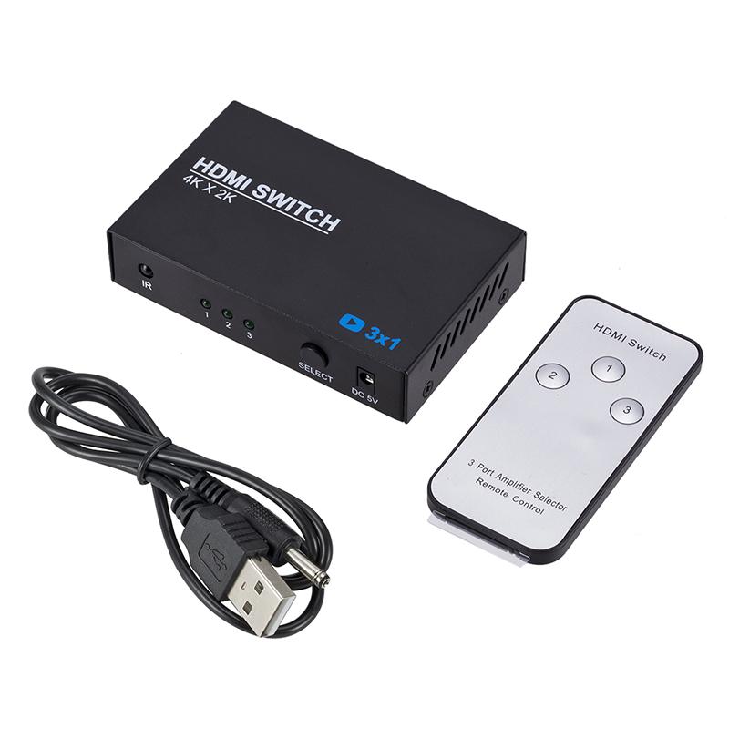Buy 3D 3Ports 4K*2K HDMI Switch Switcher Selector Splitter Hub IR ...