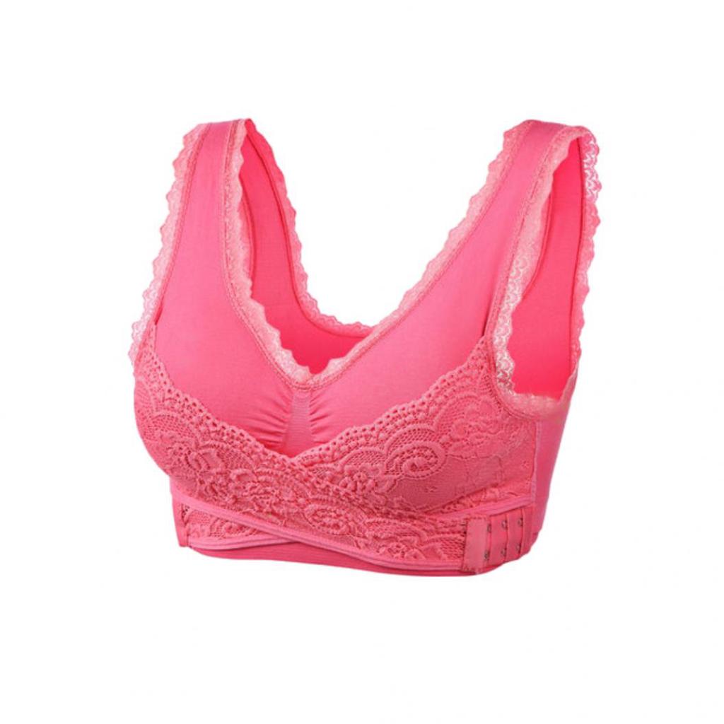 Buy Solid Color Lace Front Cross Push-Up Padded Breathable Gym Yoga ...