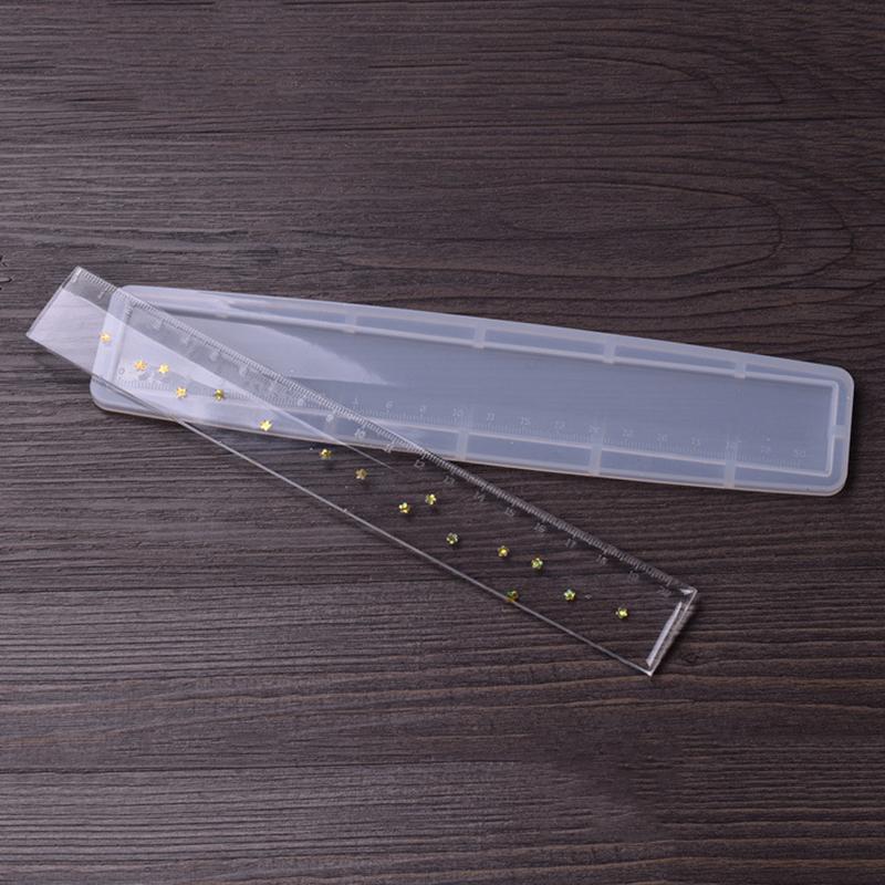Buy PDTO 1pc New Rectangle Ruler Mold Silicone Mold Resin Casting Epoxy ...