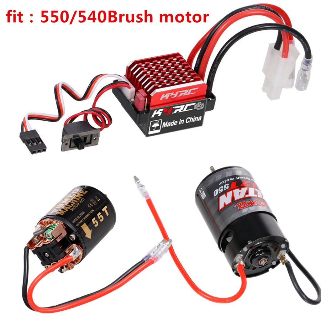 Buy 60A Brushed ESC with for Tamiya Plug 1/10 D90 HSP Redcat Axial ...