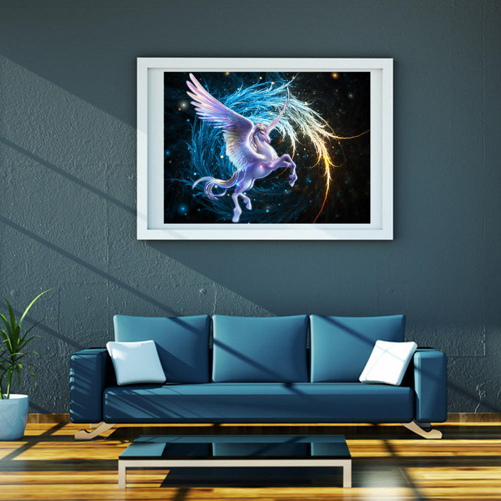 Buy 5D DIY Diamond Painting Fly Horse Cross Stitch Embroidery ...