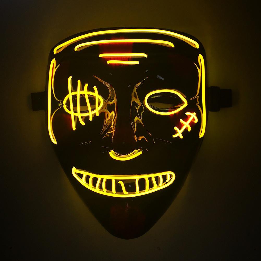 Buy Scary LED Halloween Mask, Light up Mask Cosplay, LED Rave Face Mask ...