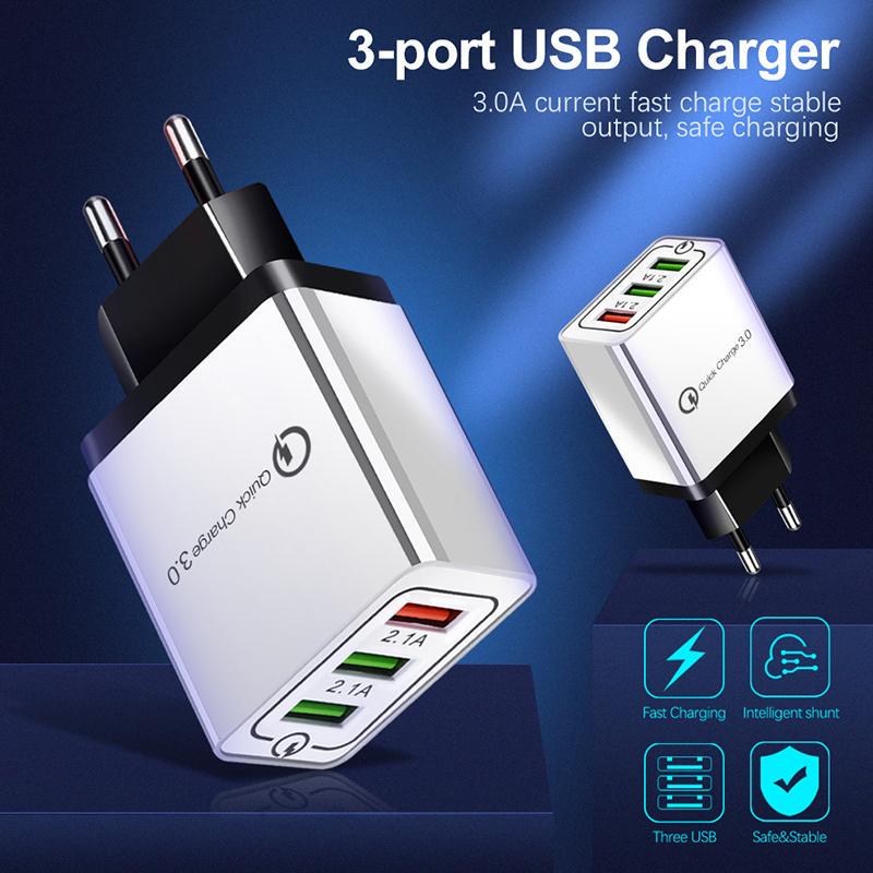 Buy High Quality Fashion 3.0 Quick Chargers Fast Charging 3 Ports USB ...
