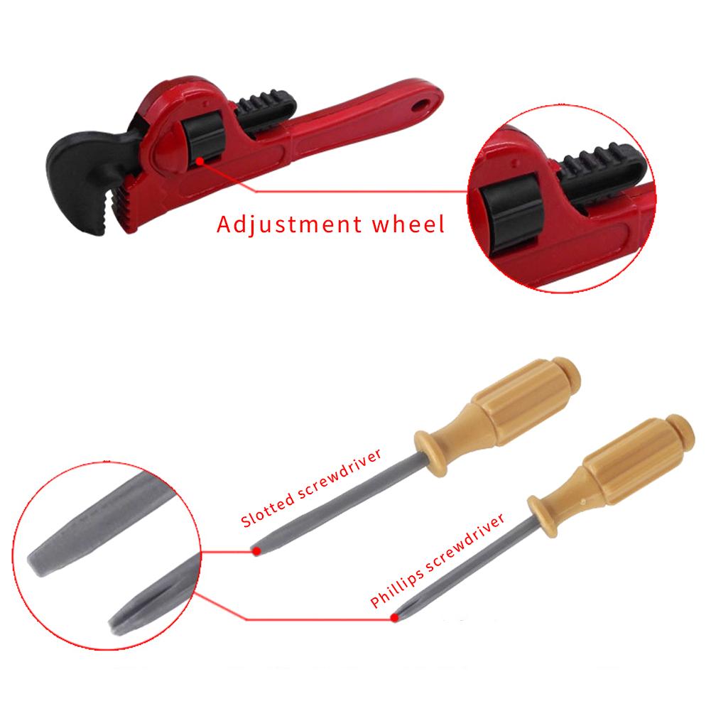 Buy Set Children Kids Toys Building Repair Tool Plastic Hammer Spanner ...
