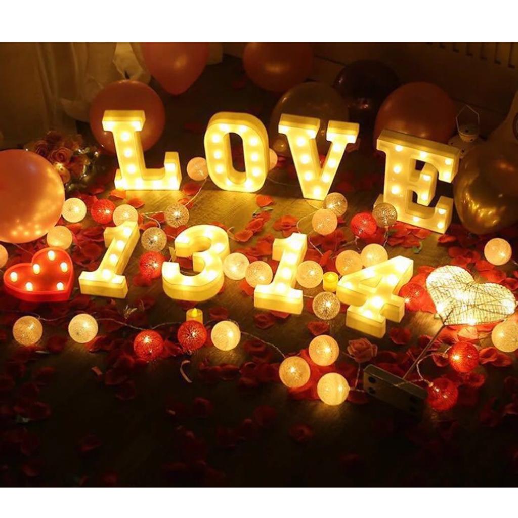 Buy 3D 10 Numbers Digit LED Marquee Sign Light Indoor Wall Hanging ...