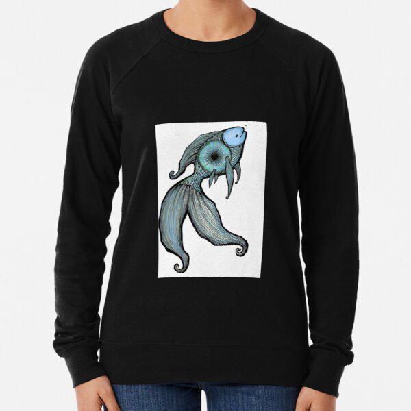 Buy Black Women Sweatshirt All Seeing Fish Printing Hoodie Sweatshirt ...