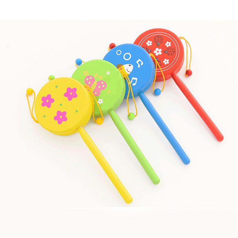 Buy KC High Quality Traditional Wooden Rattle Drum Music Instrument For ...