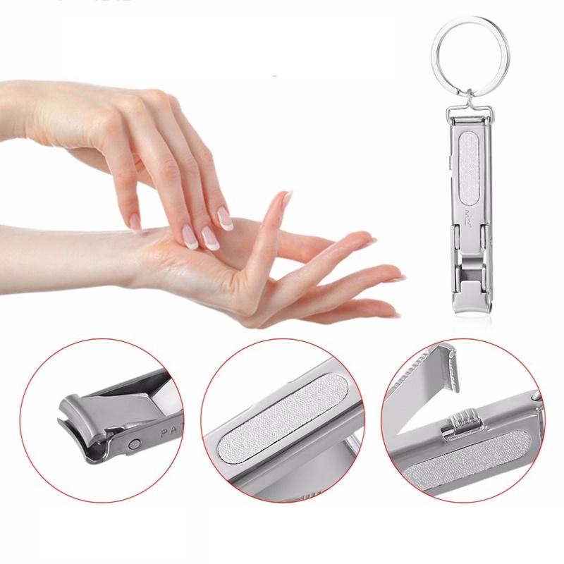 Buy Stainless Steel Foldable Nail Clipper Manicure Pliers Keychain ...