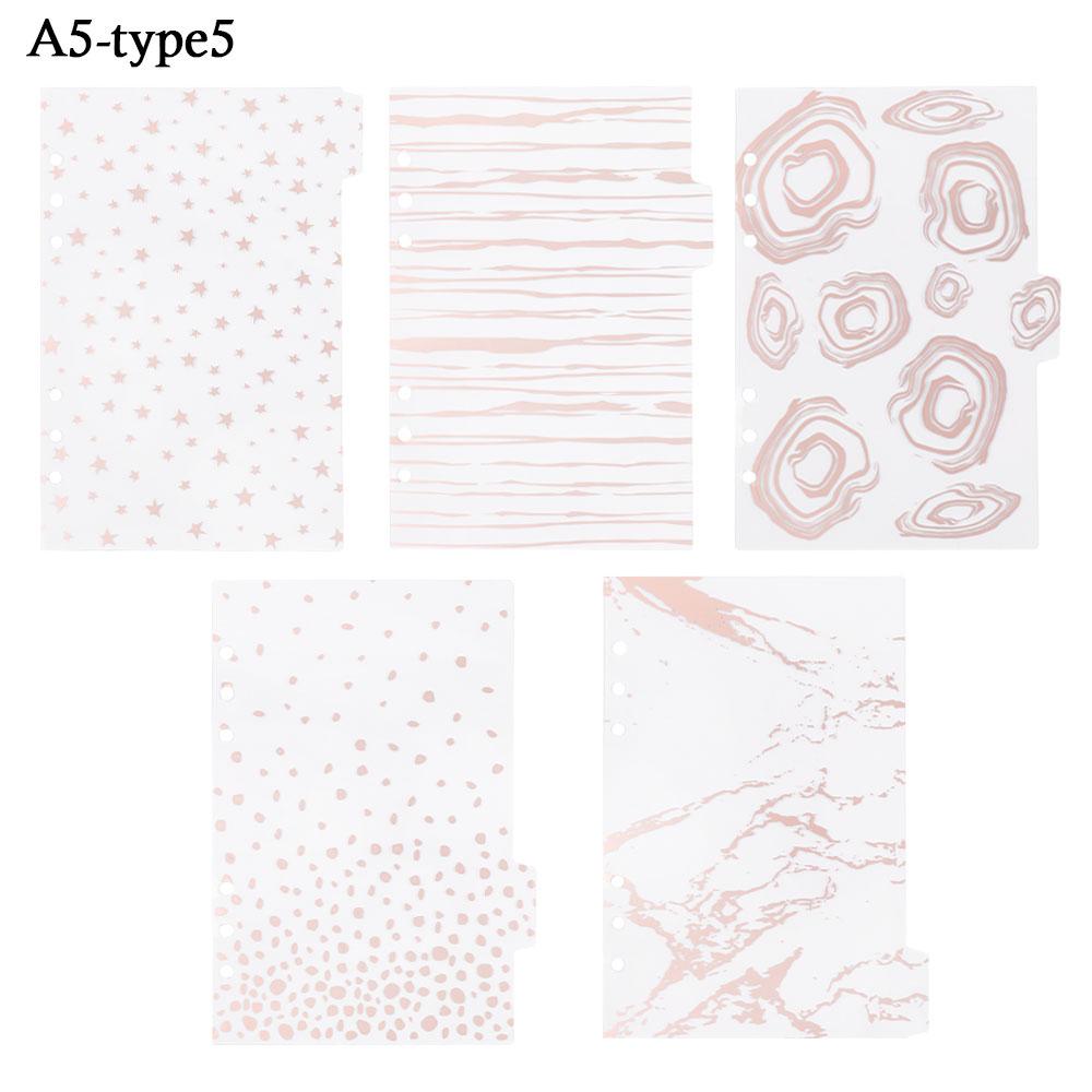 Buy Refillable Category Pages Ring Binder Notebook Paging Separator ...