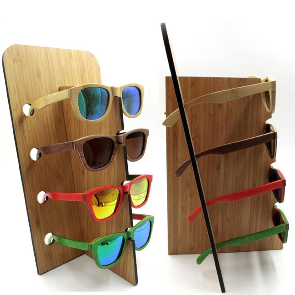 Bamboo Wooden Sunglass Display Stand Eyewear Glasses Storage Rack ...