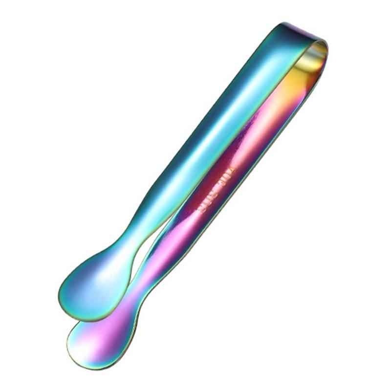 Buy Stainless Steel Sugar Cube Clip Gold-Plated Round Head Small Ice ...