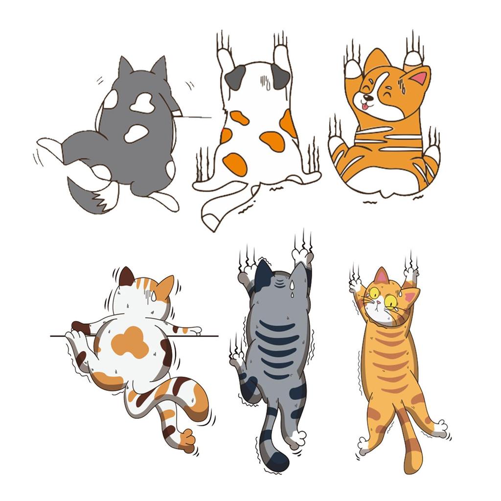 Satın alın Cute Car Stickers|3pcs Cute Cat Scratching Wall Car Decals ...