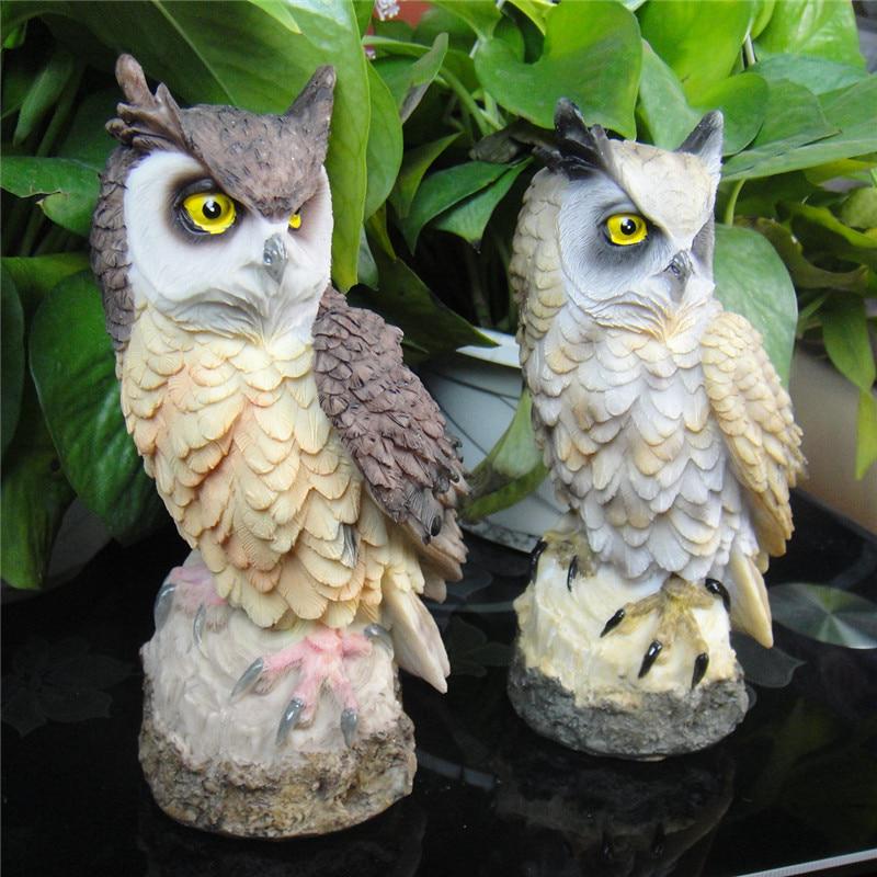 💰Cumpără Owl Statui forma de animale păsări de artă Sculptura Resin Art ...