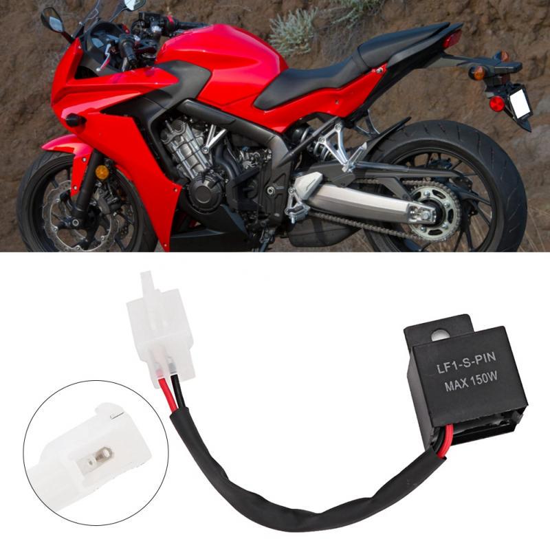 Motorcycle 2 PIN Flasher Relay Decoder for LED Turn Signal Light for ...