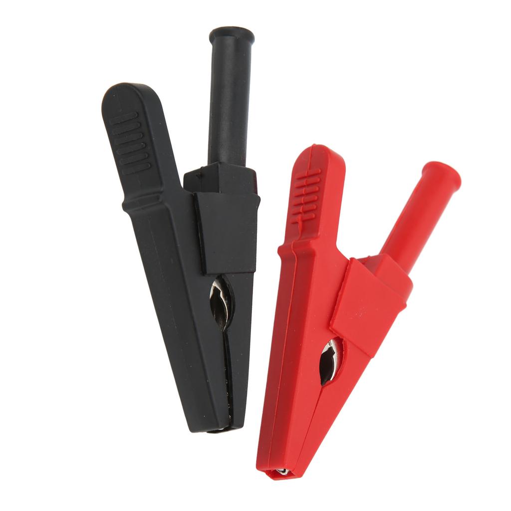 Buy 10pcs Electric Test Clip Brass Red Black 4mm/0.2in Hole 20mm/0.8in ...