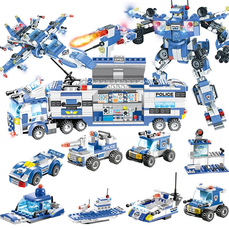 Buy Pimpimsky City Police Series Building Blocks 8 In 1 Vehicle ...