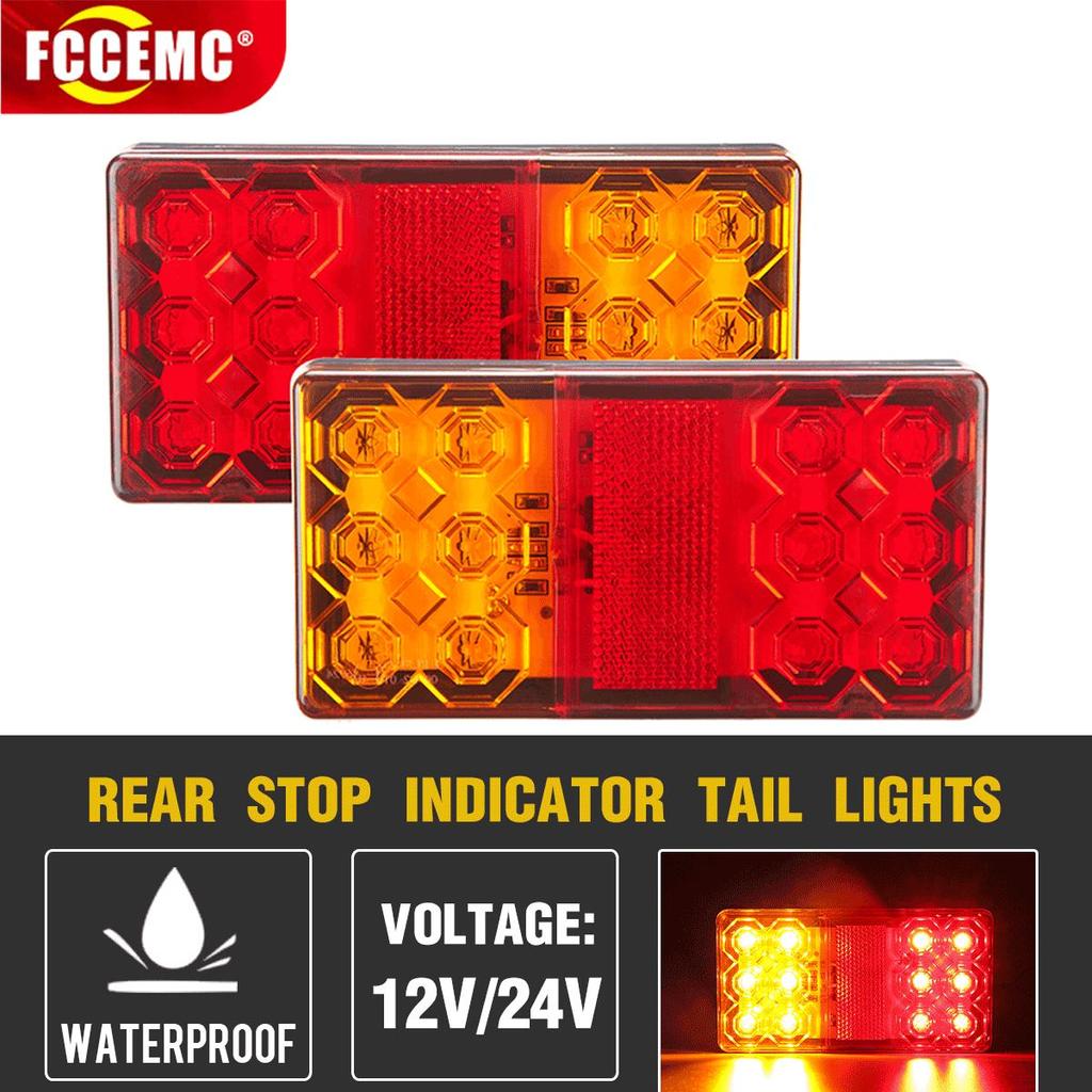 Buy 2pcs 12LED Car Truck Tail Lights Rear Stop Brake Light Indicator ...