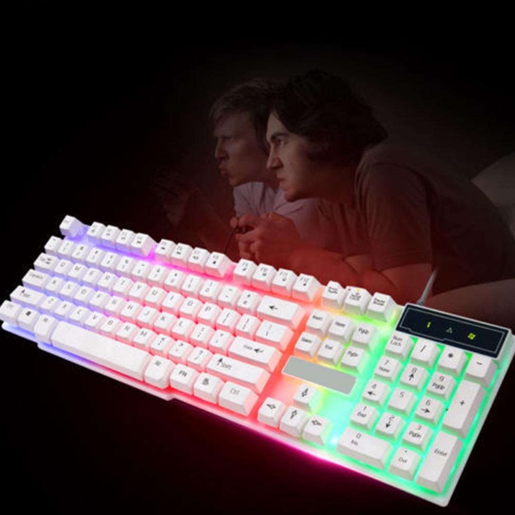 Colorful Rainbow LED Illuminated Backlight USB Wired Desktop Gaming ...